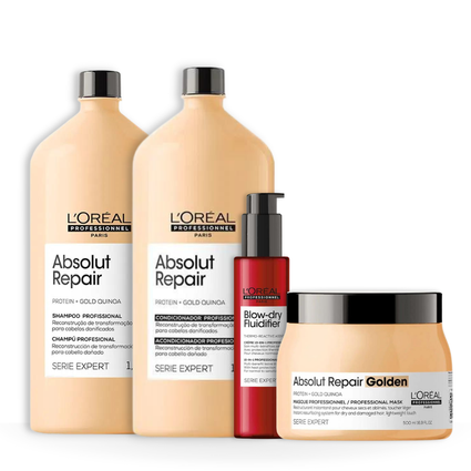 Kit Loreal Absolut Repair Gold Trio Light + Fluidifier 150ml