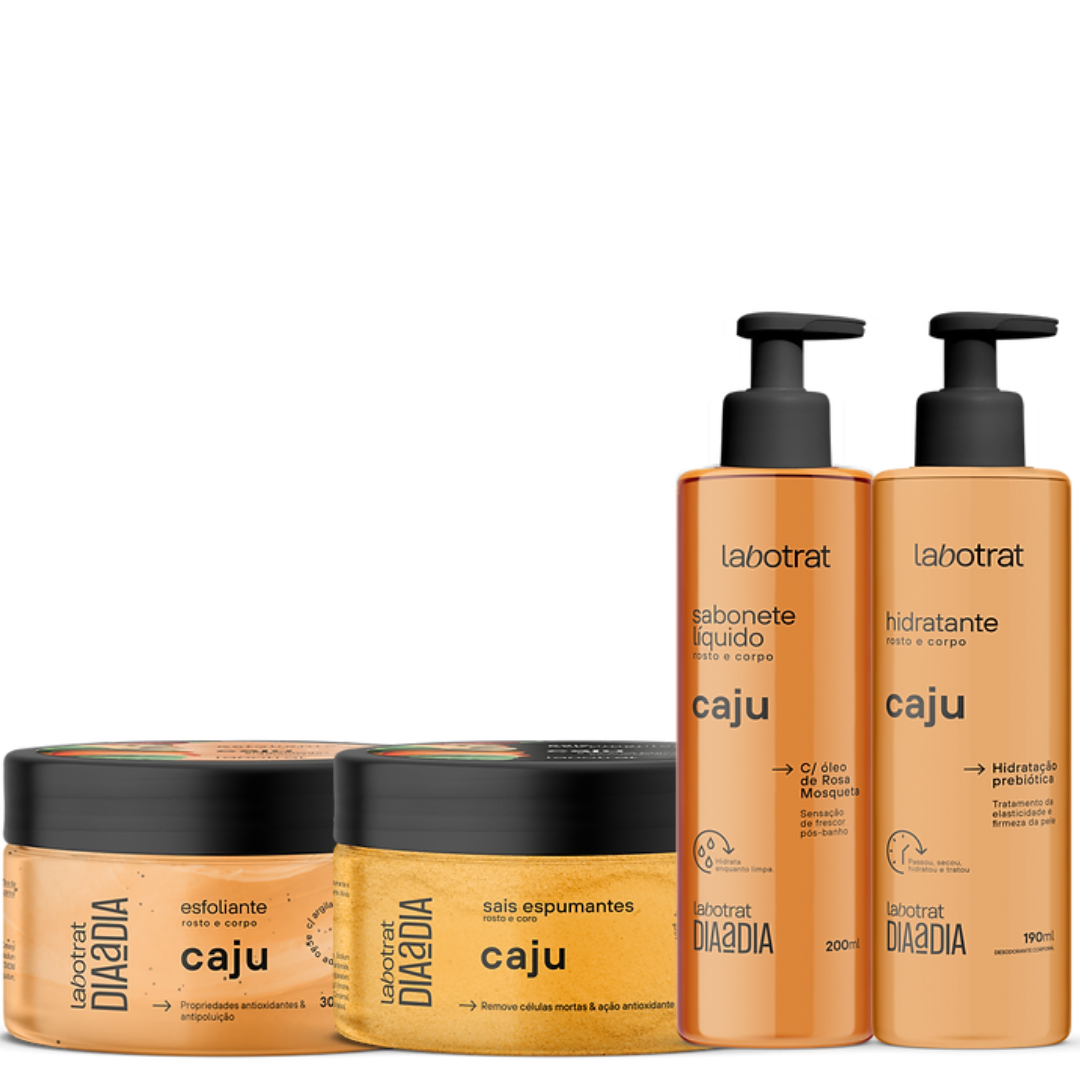 Kit Dia a Dia Caju Esfo 280ml + Sabo + Hidra + Sais | ByLinda