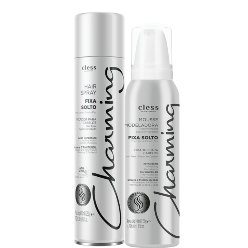 Cless Charming Fixa Solto Spray 400ml + Mousse Modelador