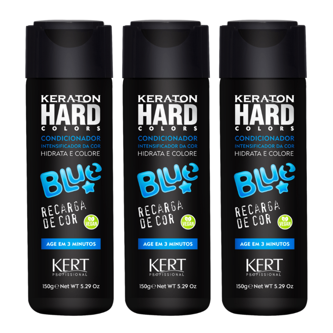 Keraton Hard Color Recarga de Cor Blue 150g - 3 Unidades