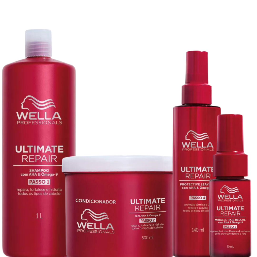 Kit Pro Ultimate Repair Sh 1000ml + Cond 500ml + Miracle 30ml + Leave ...